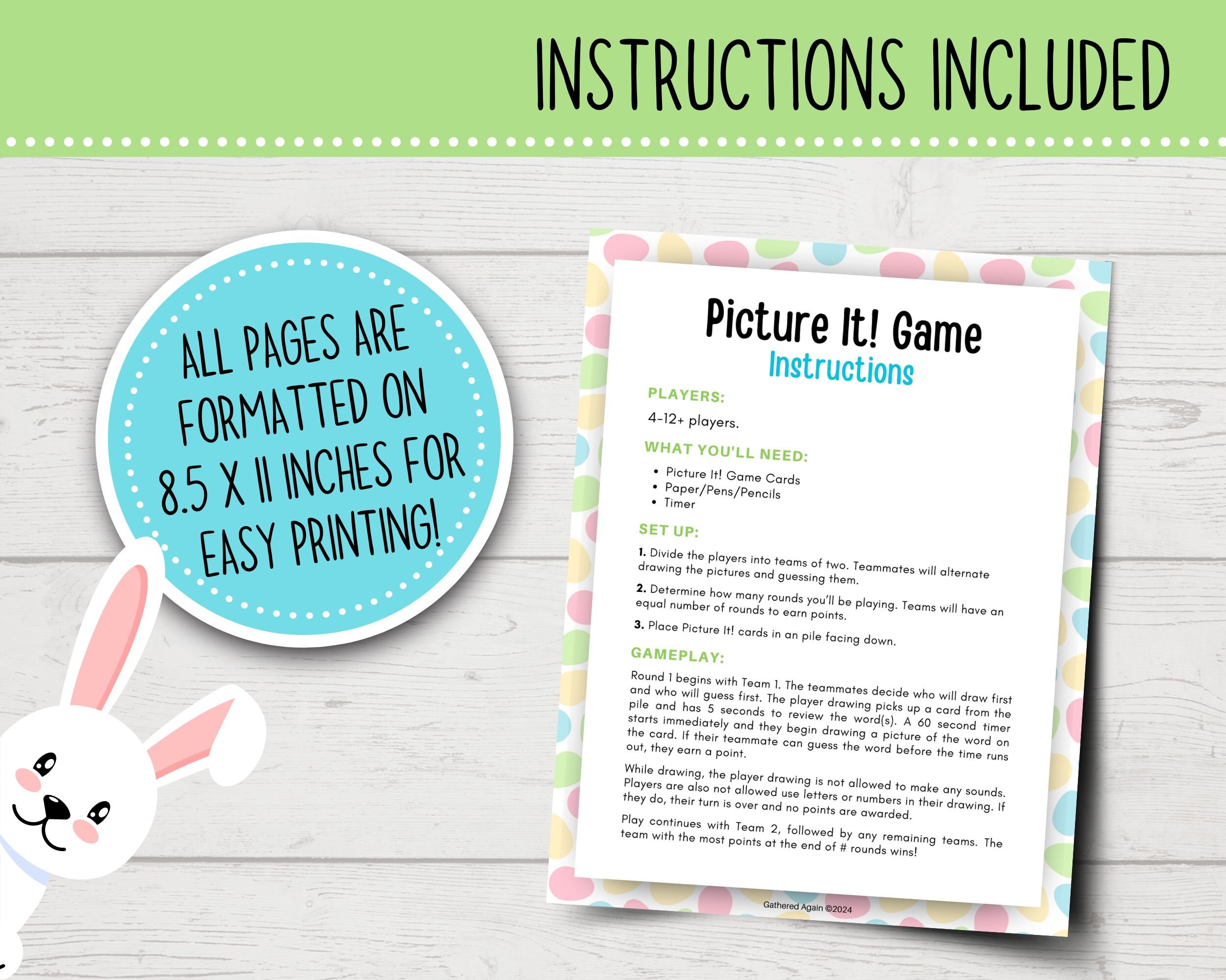 Easter Picture It Game | Printable Spring Drawing Game | Easter ...