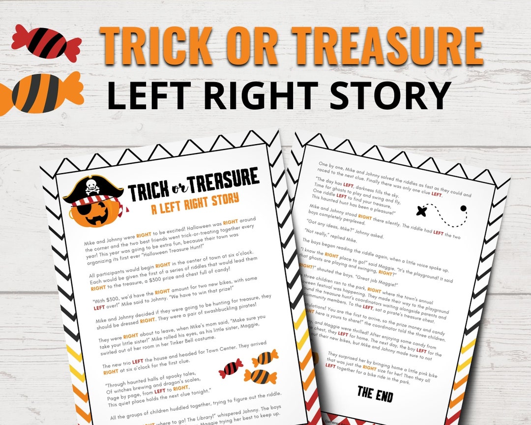 Trick or Treasure Halloween Left Right Game | Halloween Left Right ...