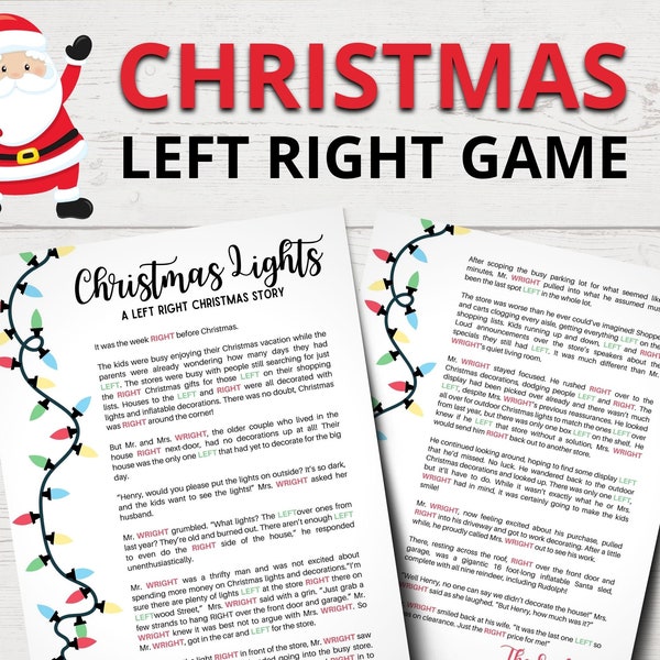 Free Printable Left Right Game - Etsy