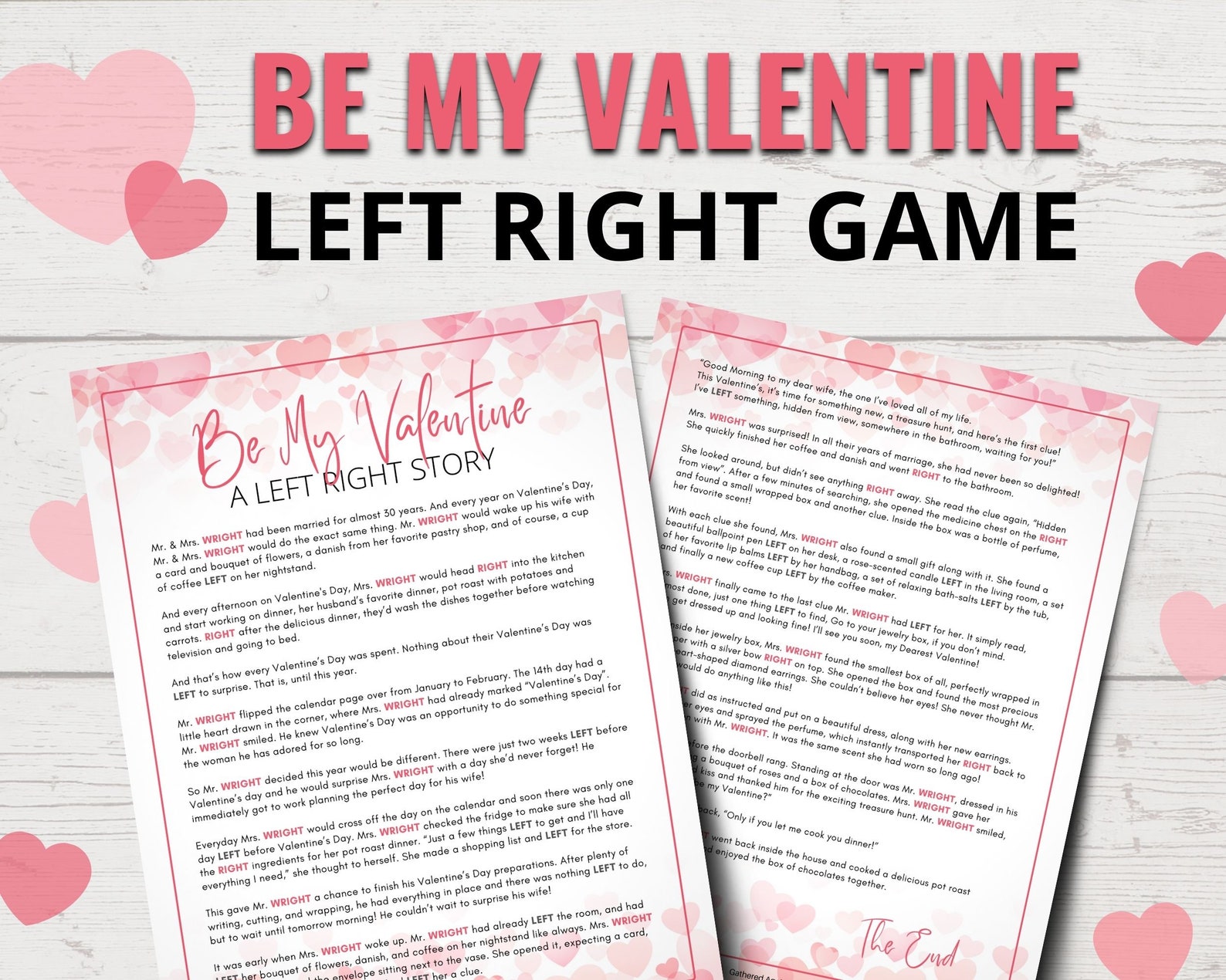 Be My Valentine Left Right Game | Cute Valentine's Day Left Right Story ...