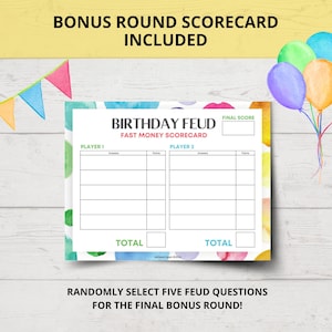 Birthday Friendly Feud Game | Birthday Family Feud-style Game ...