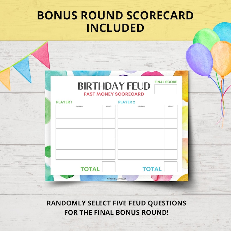 Birthday Friendly Feud Game | Birthday Family Feud-style Game ...