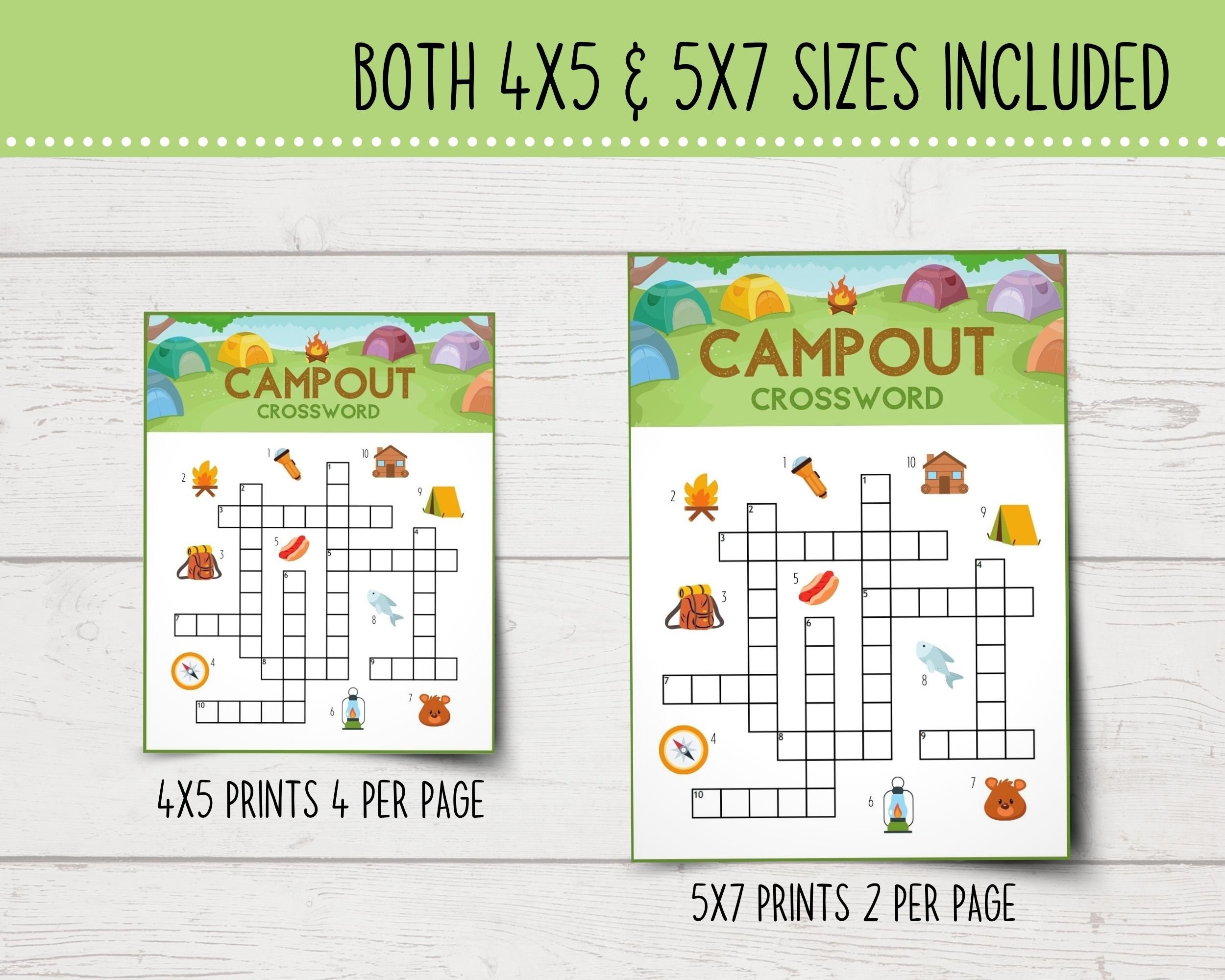 Printable Camping Games Bundle | Camping Games for Kids | Printable ...