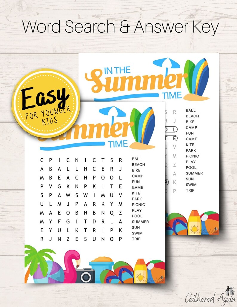 Summertime Word Searches for Kids | Word Puzzles | Games for Kids ...