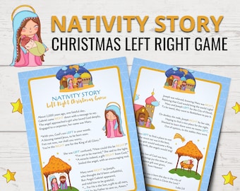 Christmas Left Right Story Christmas Pass the Gift Game Christmas Gift ...