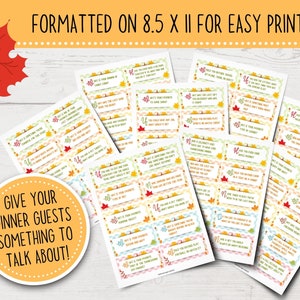 Thanksgiving Conversation Starters | Thanksgiving Dinner Table Topics ...