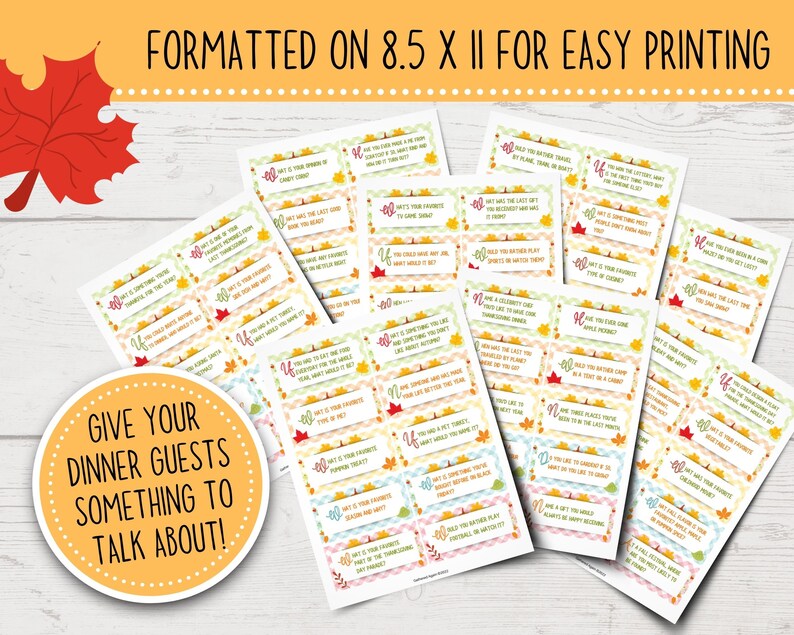 Thanksgiving Conversation Starters | Thanksgiving Dinner Table Topics ...