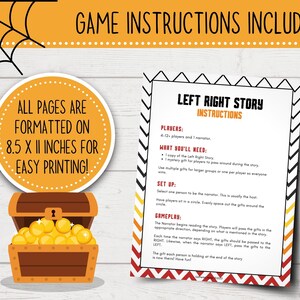 Trick or Treasure Halloween Left Right Game Halloween Left Right Story ...