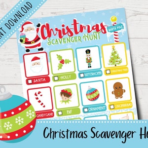 Christmas Scavenger Hunt for Kids | Christmas Party Games | Fun ...
