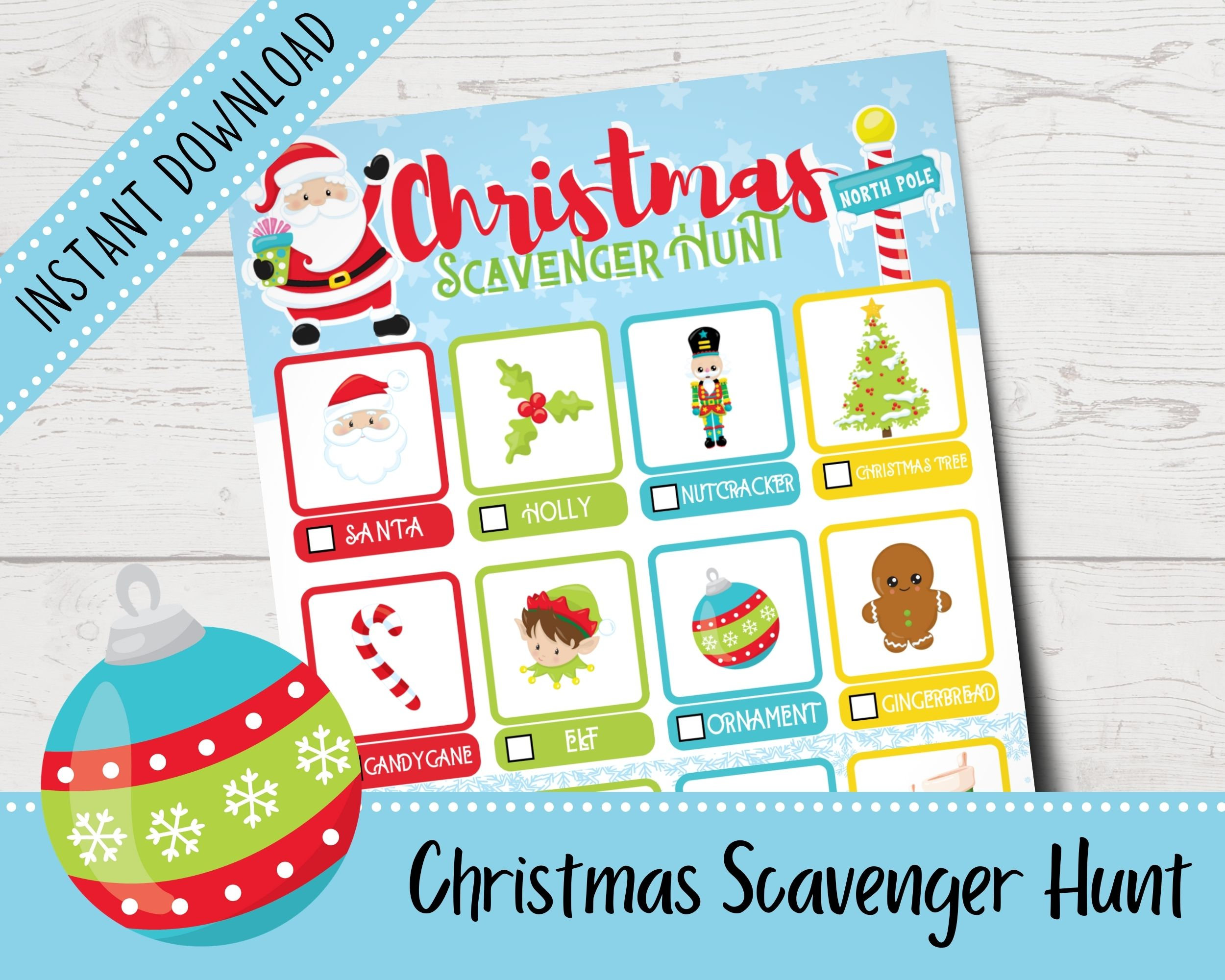 Christmas Scavenger Hunt for Kids | Christmas Party Games | Fun ...