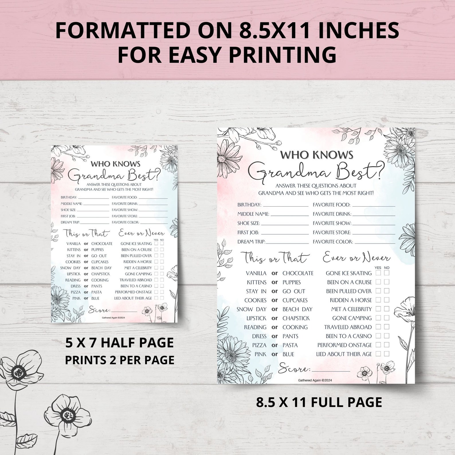 Who Knows Grandma Best Game | Grandma Birthday Games | Mother's Day ...