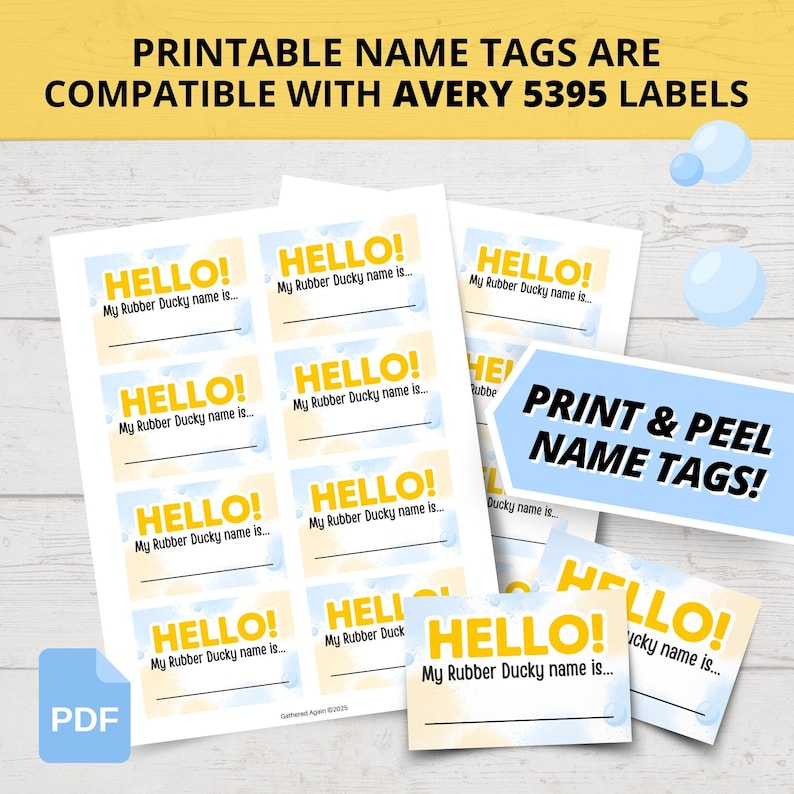 What's Your Rubber Ducky Name? | Printable Rubber Ducky Name Game ...