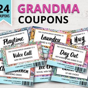 Printable Grandma Coupons | Printable Coupons for Grandma | Coupon Book ...