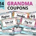 Printable Grandma Coupons | Printable Coupons for Grandma | Coupon Book ...