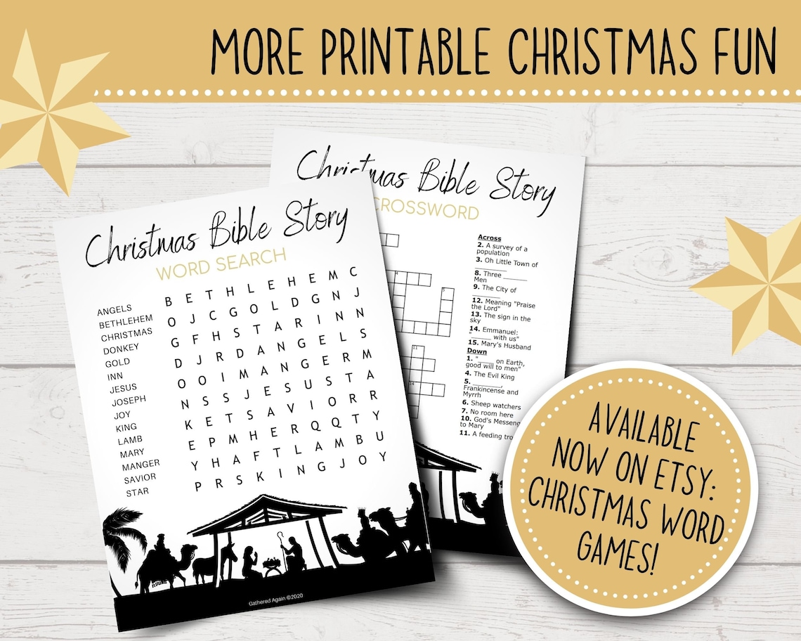 Printable Christmas Bible Trivia Cards Bible Trivia - Etsy