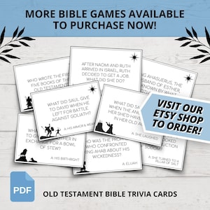 New Testament Bible Trivia Cards | Bible Trivia Questions | Printable ...