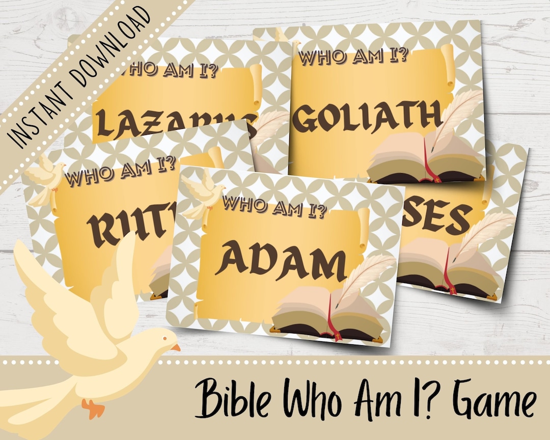 Who Am I Game - Bible Characters Edition | Printable Who Am I Cards ...