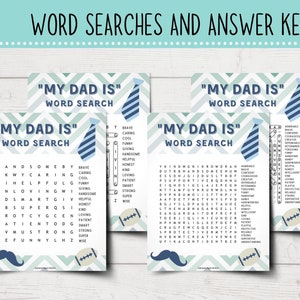 Printable Father's Day Word Searches | Father's Day Activities for Kids ...