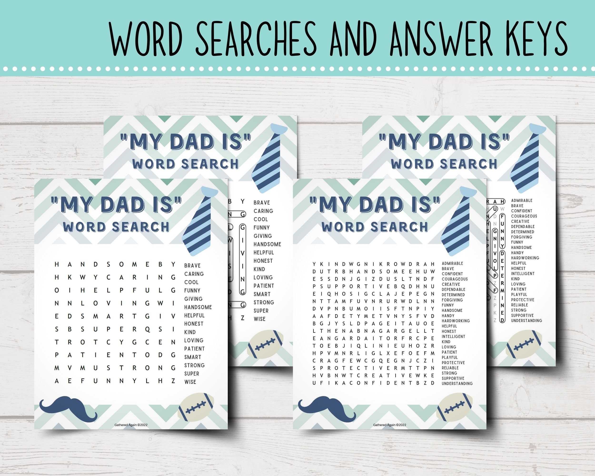 Printable Father's Day Word Searches | Father's Day Activities for Kids ...