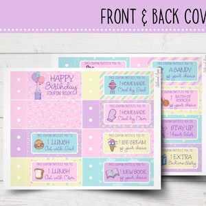 Birthday Girl Coupon Book | Reward Coupons for Kids | Birthday Gift ...