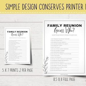 Printable Family Reunion Guess Who Game | Family Reunion Trivia Quiz ...