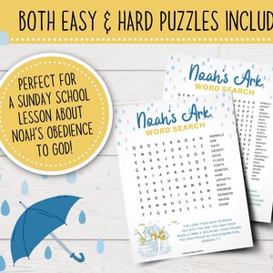 Noah's Ark Word Searches | Bible Word Searches for Kids | Printable ...