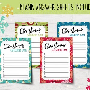 Christmas Categories Game | Christmas Scattergories-inspired Game ...