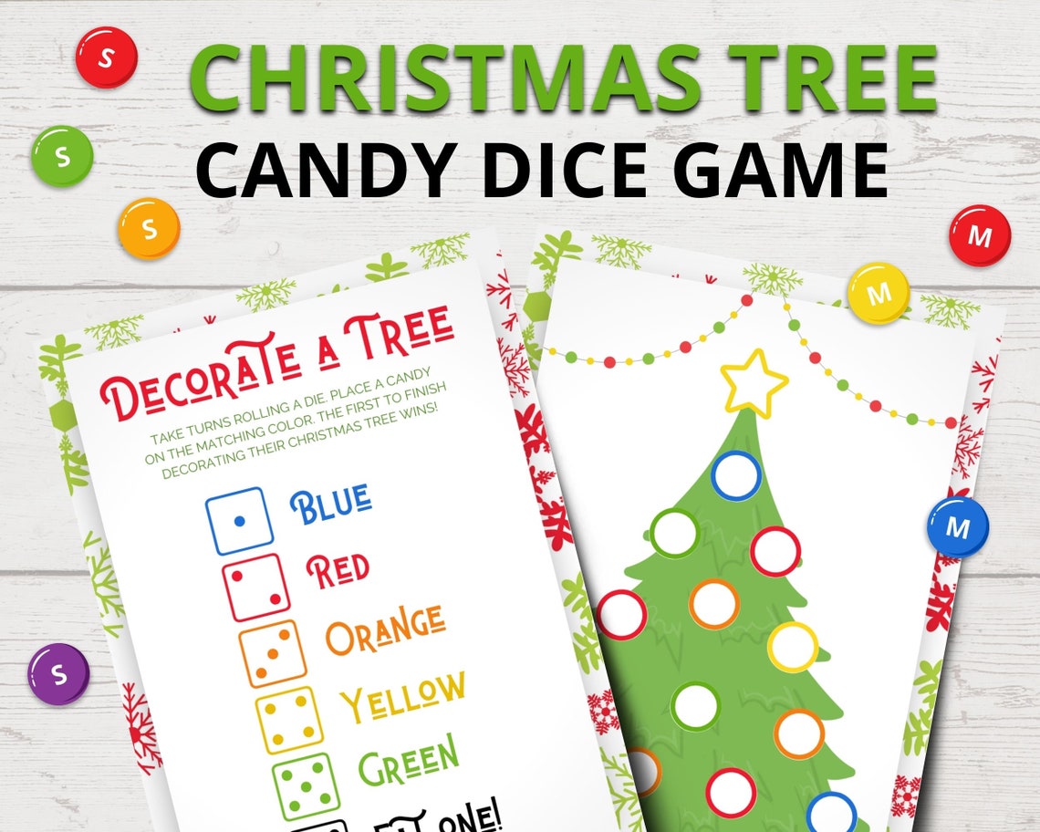 Decorate A Christmas Tree Dice Game | Roll A Christmas Tree | Christmas ...