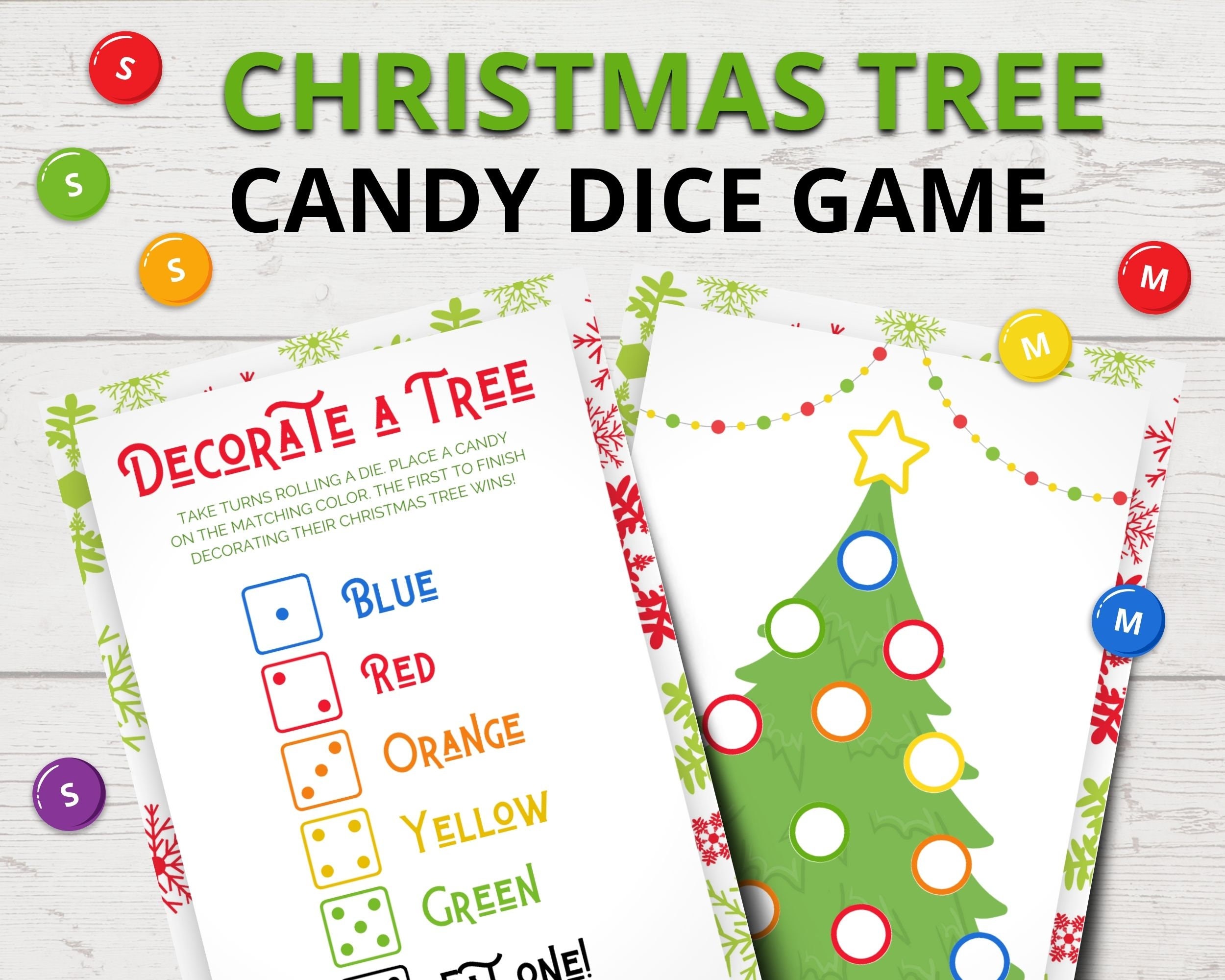 Decorate A Christmas Tree Dice Game | Roll A Christmas Tree | Christmas ...