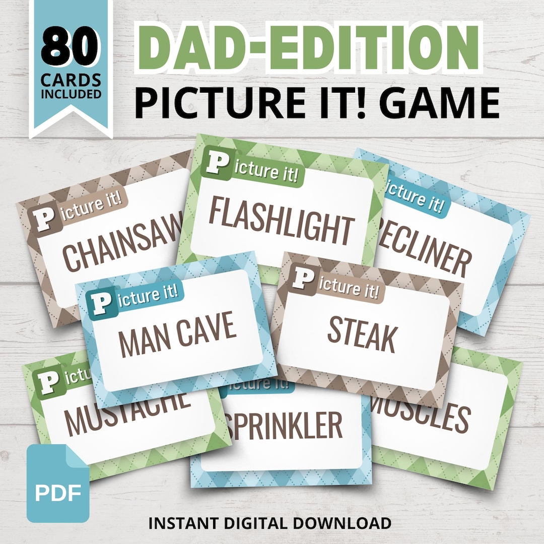 Dad-edition Picture It Game | Father's Day Picture Game | Printable Dad ...