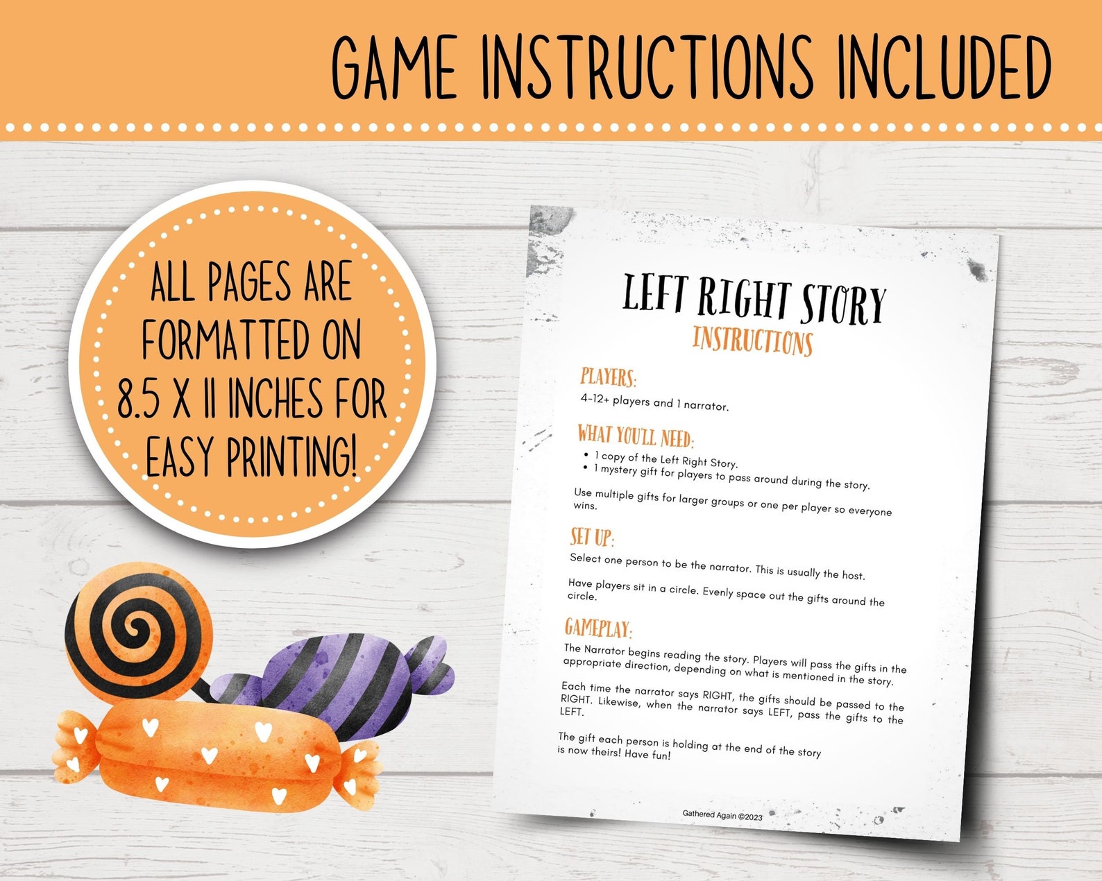 The Boo Crew Halloween Left Right Game | Halloween Left Right Story ...