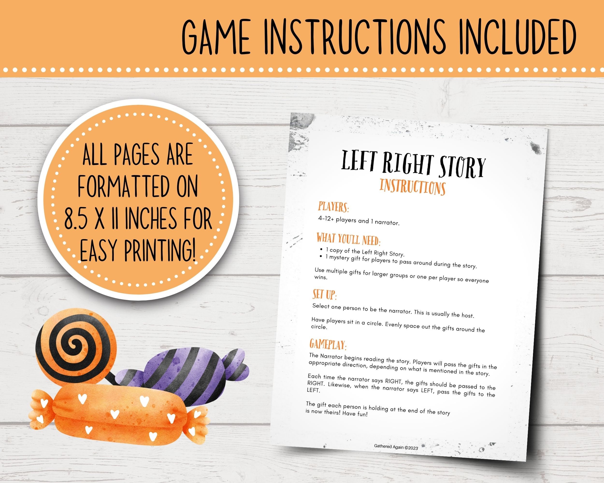 The Boo Crew Halloween Left Right Game | Halloween Left Right Story ...