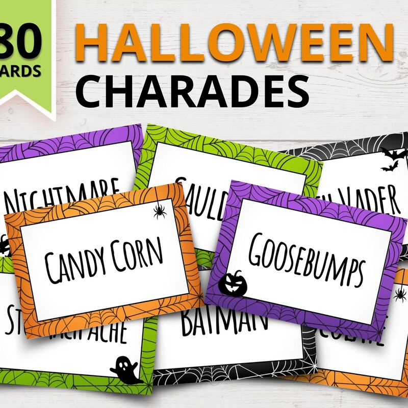 Halloween Charades Games - Etsy