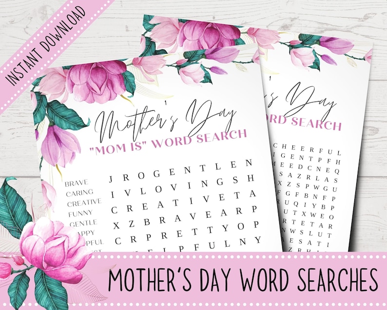 Printable Mother's Day Word Searches | Happy Mother's Day Games ...