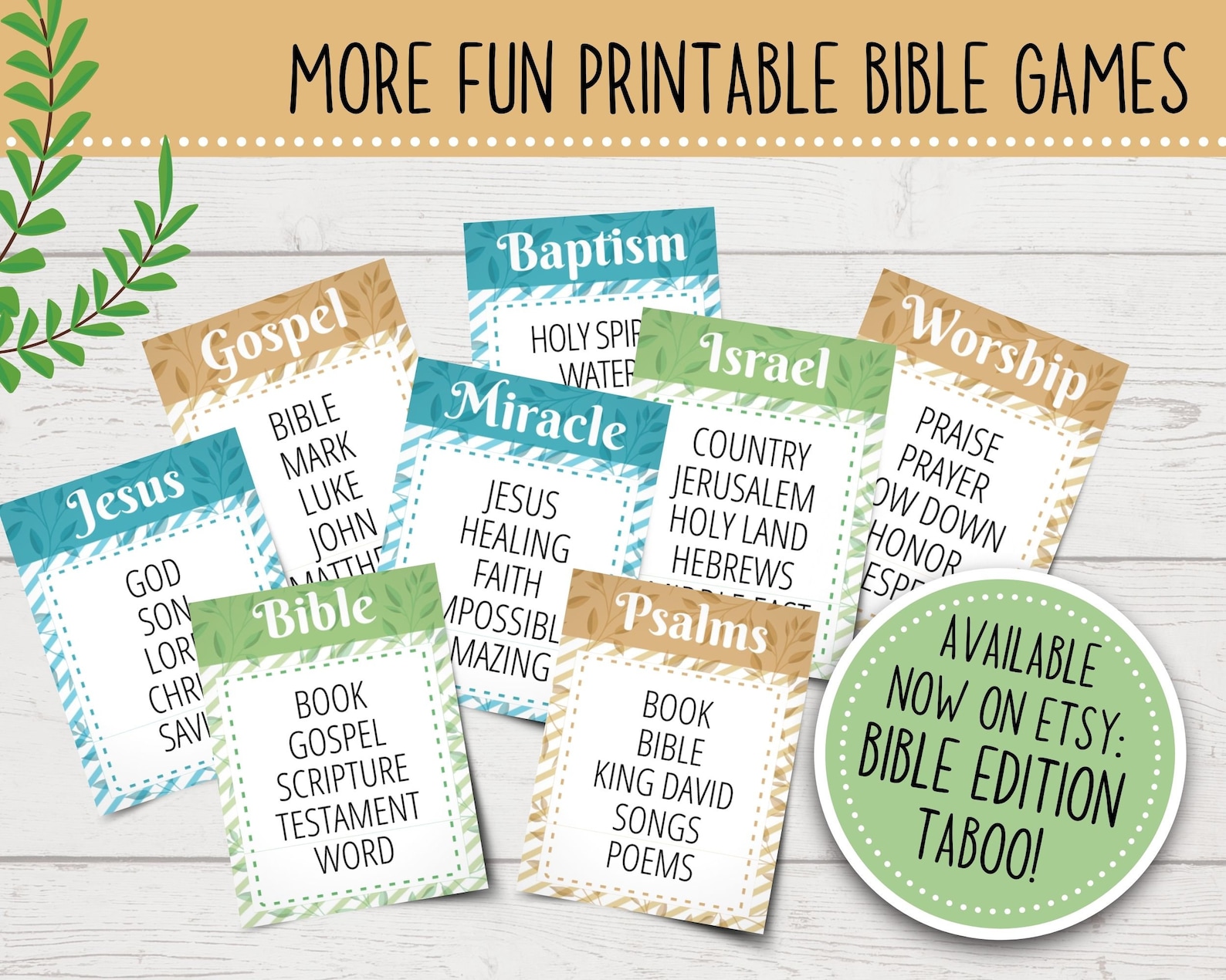 Printable Church Bingo Game Christian Bingo Game Find - Etsy
