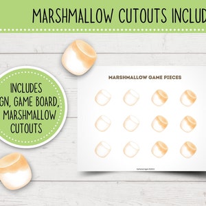 Printable Pin the Marshmallow Party Game Printable Camping Games Fun ...