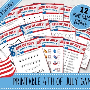 Printable 4th of July Games for Kids Printable Fourth of July Party ...