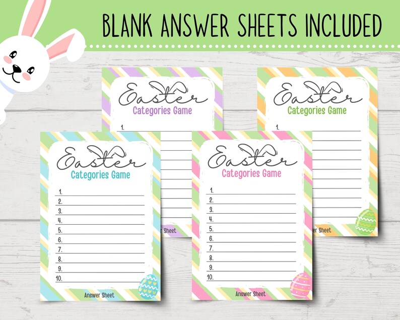 Easter Categories Game | Easter Scattergories-inspired Game | Printable ...