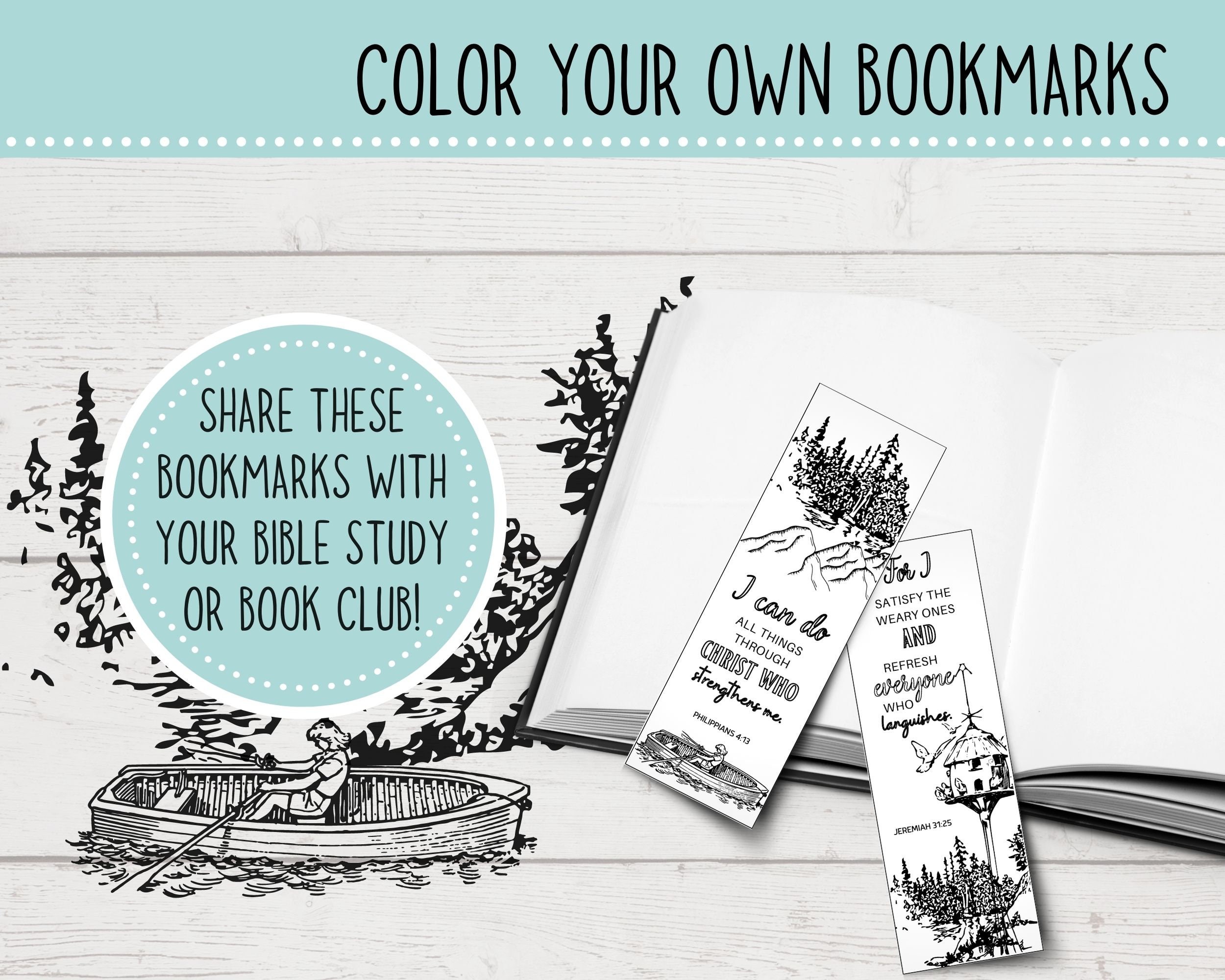 Color Your Own Bookmarks | Bible Verse Book Markers | Christian ...