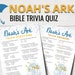 Noah's Ark Trivia for Kids | Bible Trivia Quiz for Kids | Printable ...