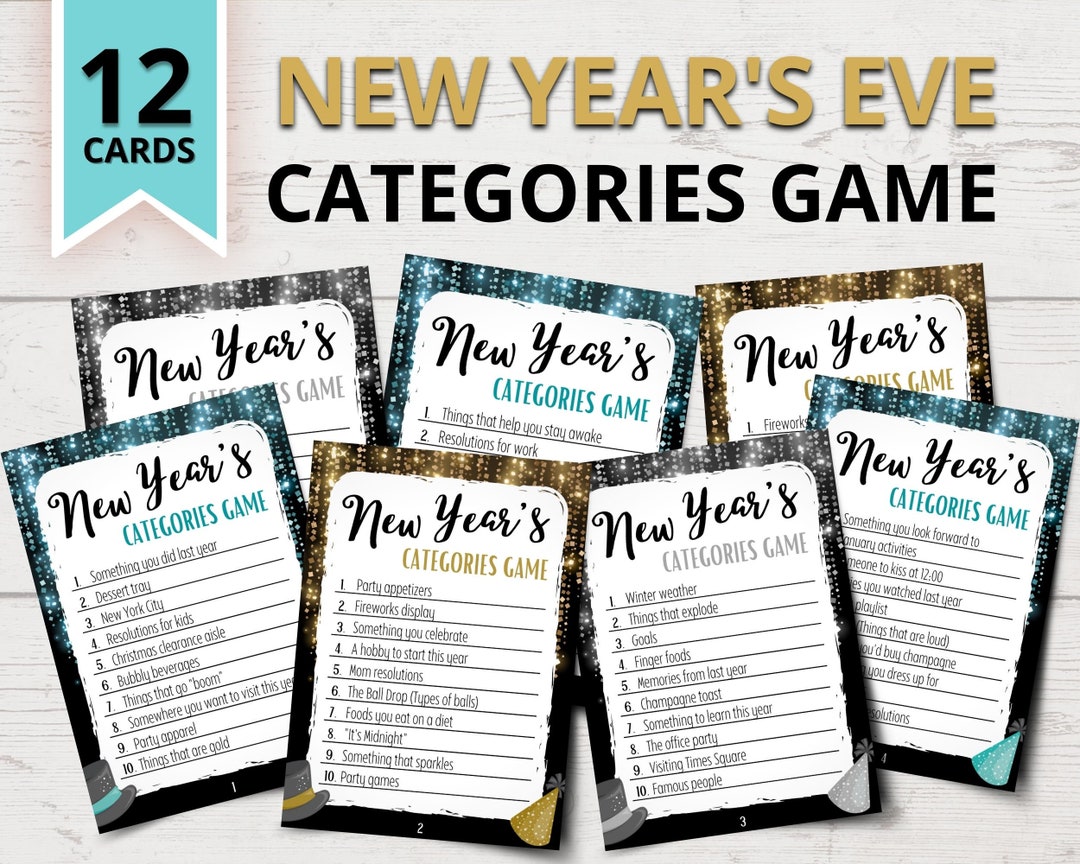 New Year's Eve Categories Game | New Year's Eve Scattergories-inspired ...