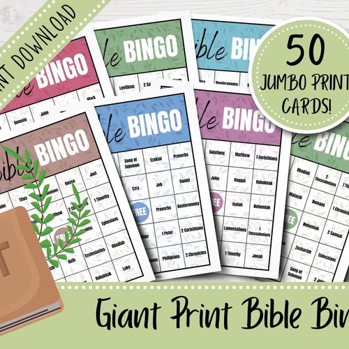 Books of the Bible Bingo 48 Printable Cards & Memory Match - Etsy