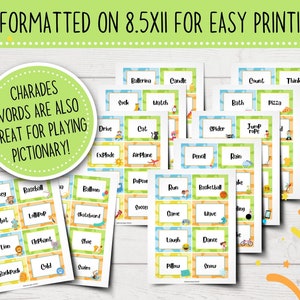 Charades Game for Kids | Printable Kid-edition Charades | Classroom ...