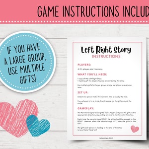 Made With Love Valentine's Day Left Right Game | Valentine Left Right ...