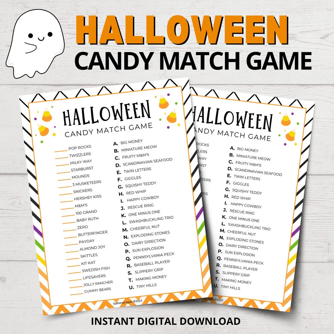Halloween Candy Match Game | Halloween Candy Quiz | Halloween Trivia ...
