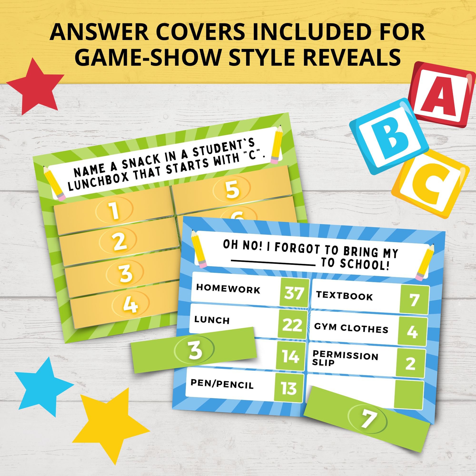 School Edition Feud Game | Classroom Family Feud-style Game | Party ...