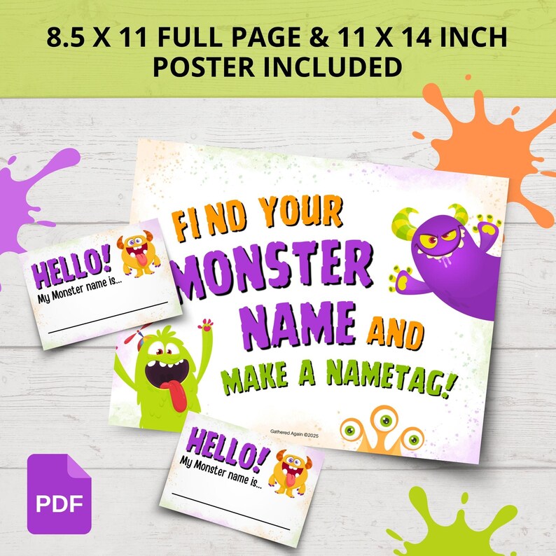 What's Your Monster Name? | Printable Monster Name Game | Funny Monster ...