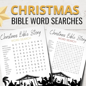 Christmas Bible Word Searches for Kids | Christmas Story Lesson ...