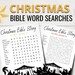 Christmas Bible Word Searches for Kids | Christmas Story Lesson ...
