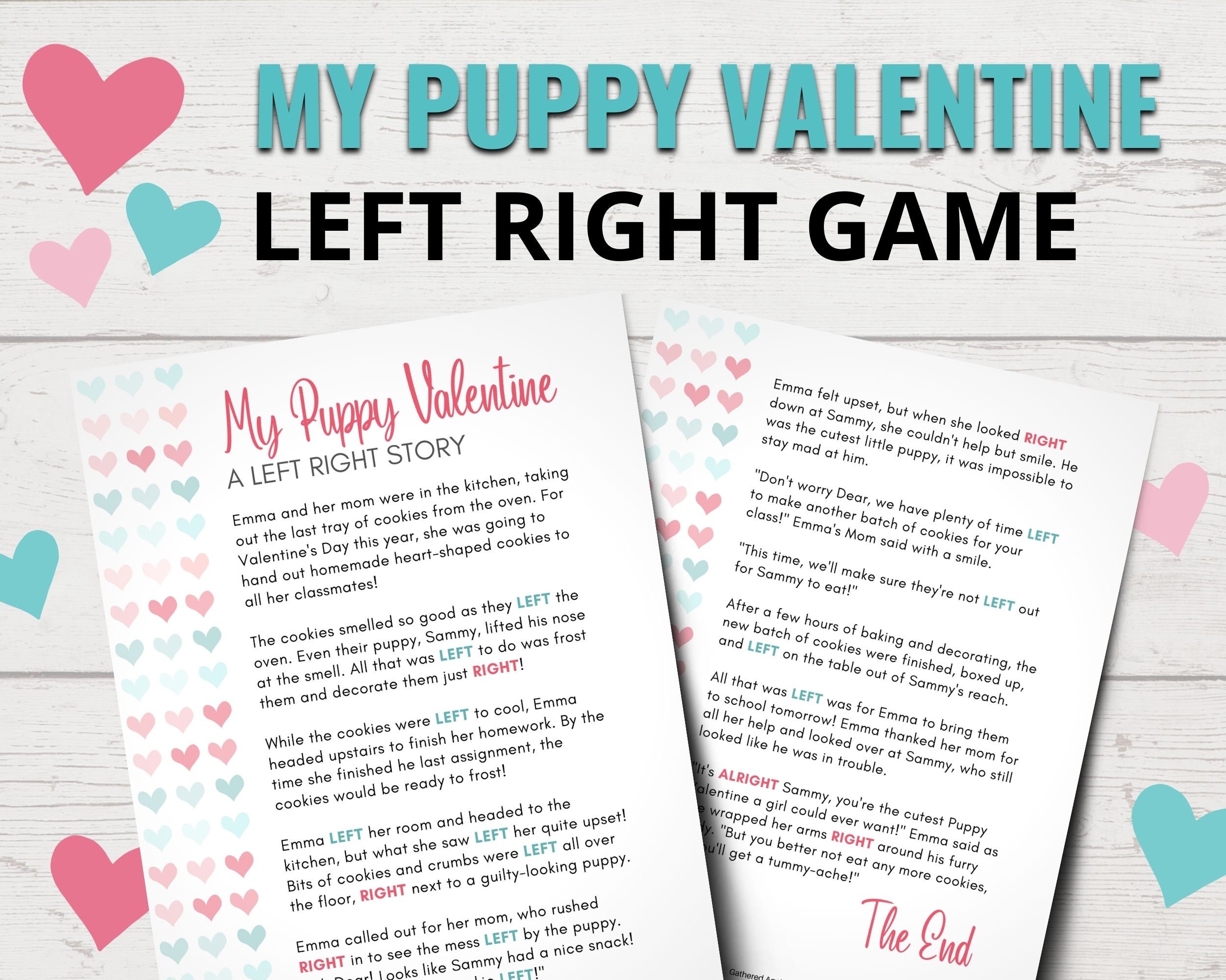 My Puppy Valentine Left Right Game | Valentine's Day Left Right Story ...
